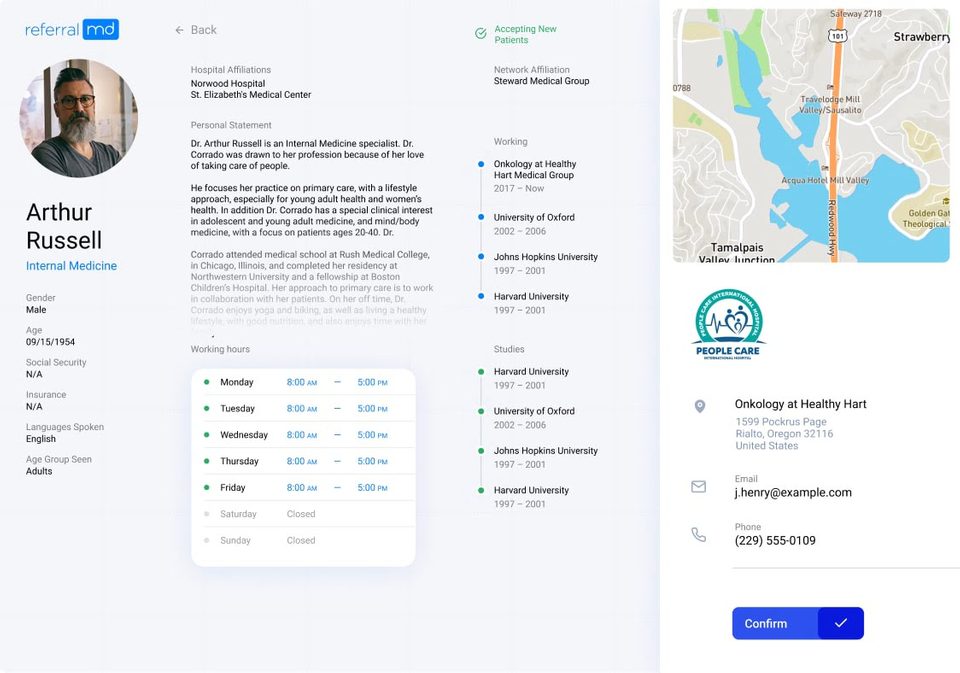 Referral MD Medical App Design Case Study | Fuselab Creative